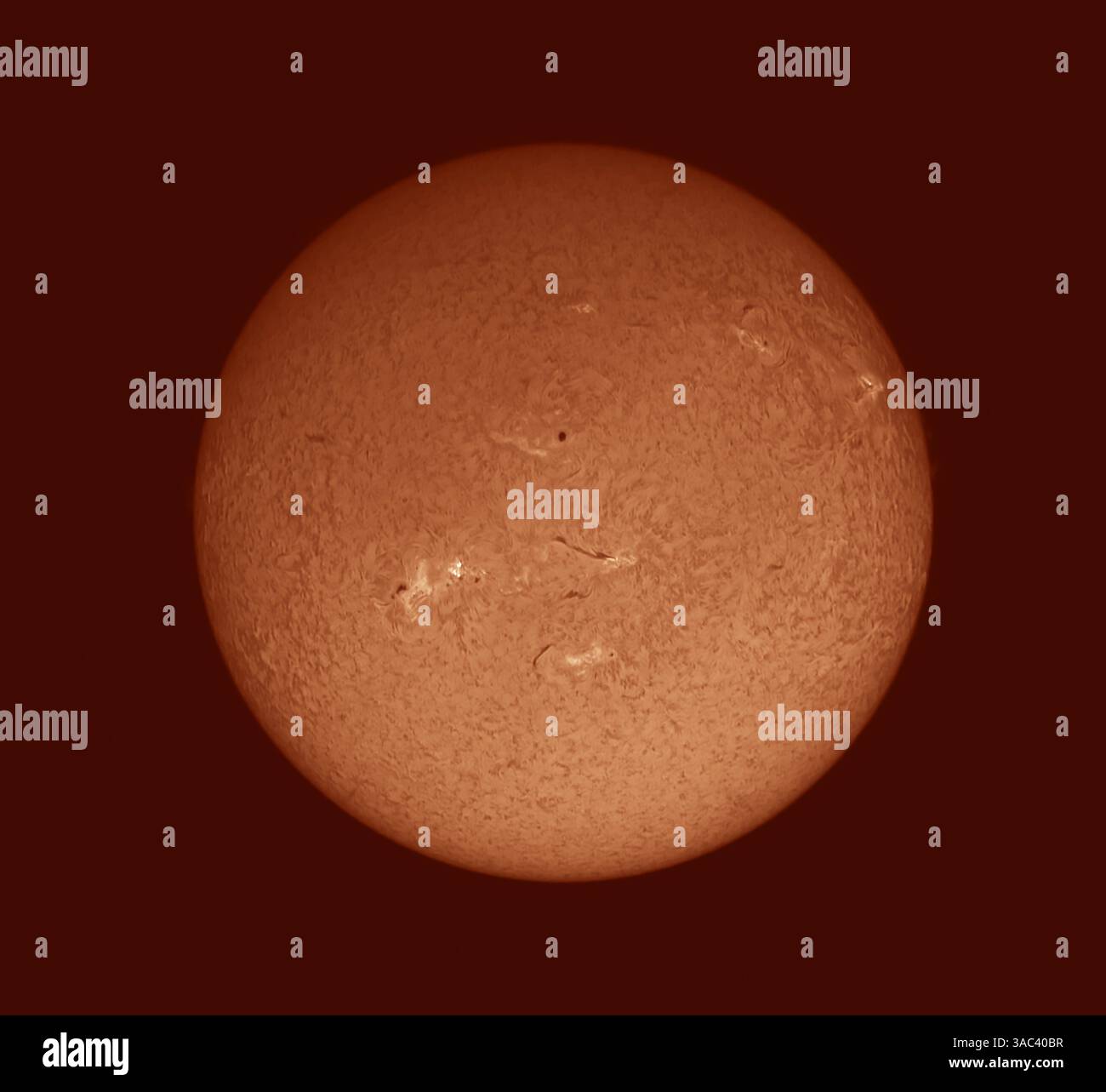 London, UK. 3rd Apr, 2025. Sun disk in Hydrogen alpha with new sunspot ...