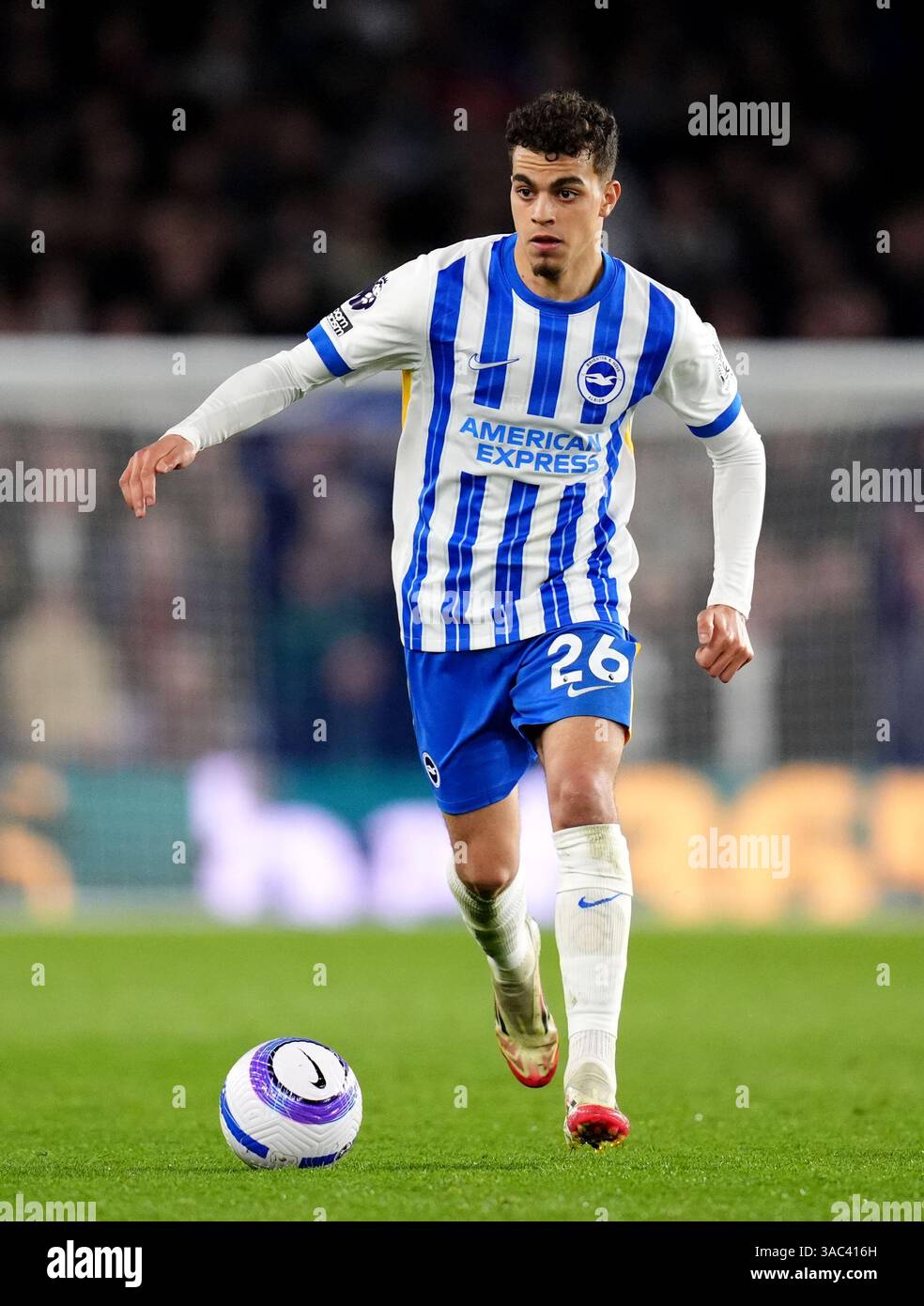 Brighton and Hove Albion's Yasin Ayari during the Premier League match ...