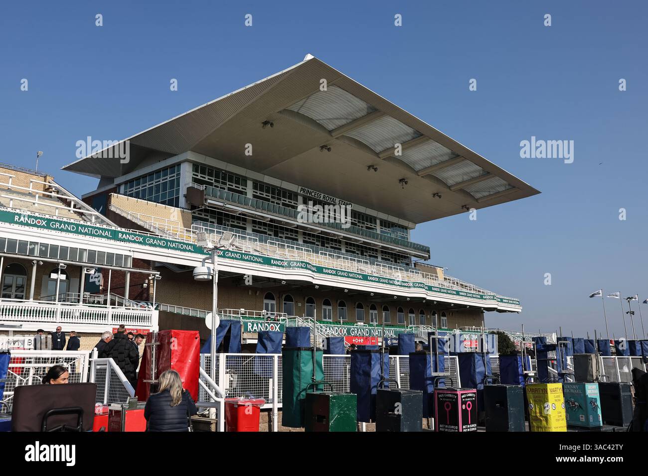 A view of the Princess Royal stand during the Randox Grand National ...