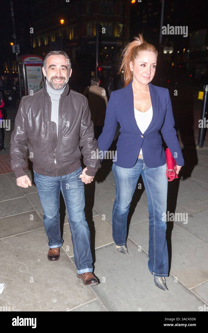 Michael Le Vell and Louise Gibbons attend the press night for Barnum at the Palace Theatre ...