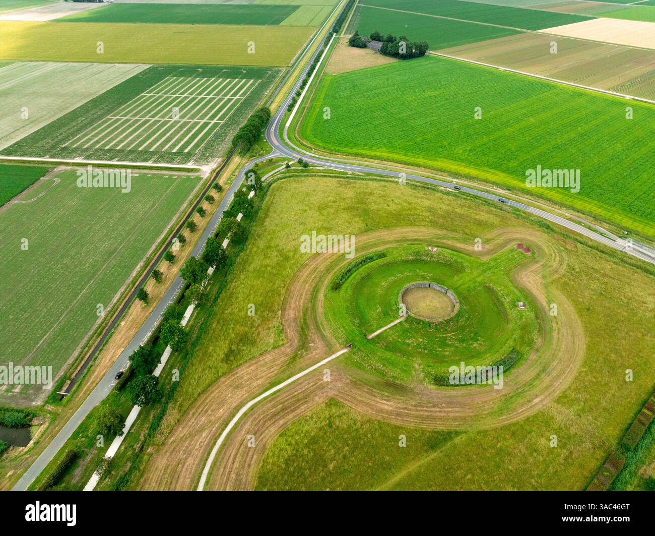 Flevoland, Netherlands - June 13, 2024: Aerial view of Observatorium ...