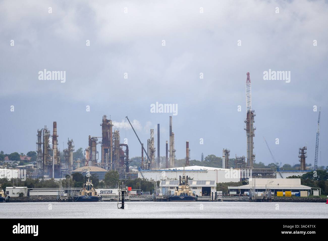 Brisbane, Australia. 01st Apr, 2025. A refinery is seen at the Port Of ...