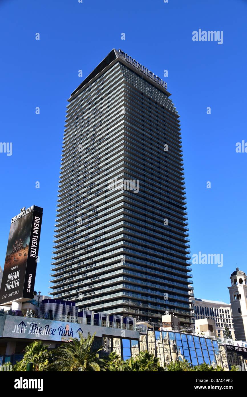 Tall building of The Cosmopolitan complex on the Las Vegas Strip Stock ...