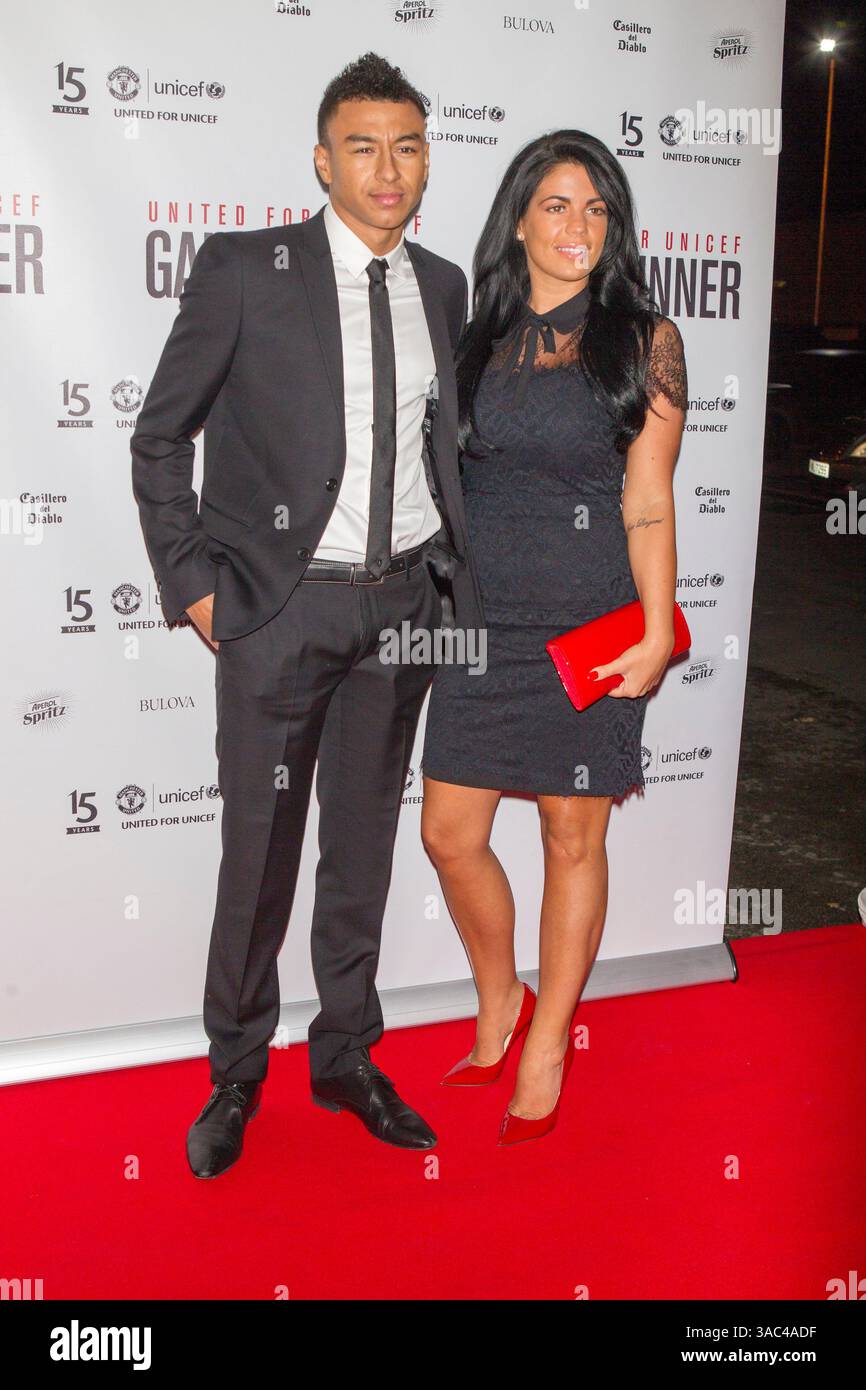 Jesse Lingard and Emma Hyde attend United for UNICEF Gala Dinner at Old ...