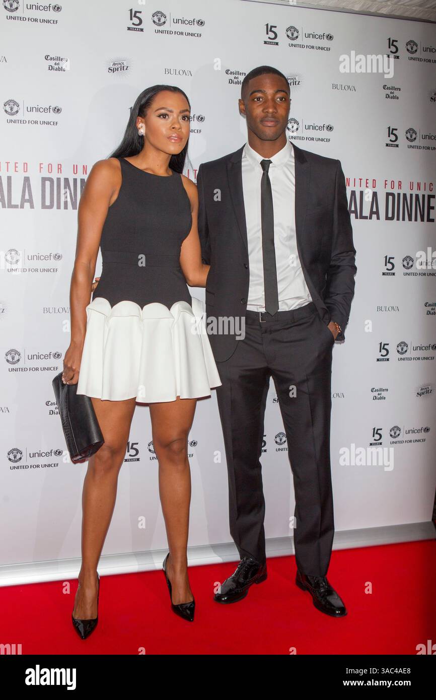 Tyler Blackett and Naomi Thomas attend United for UNICEF Gala Dinner at ...