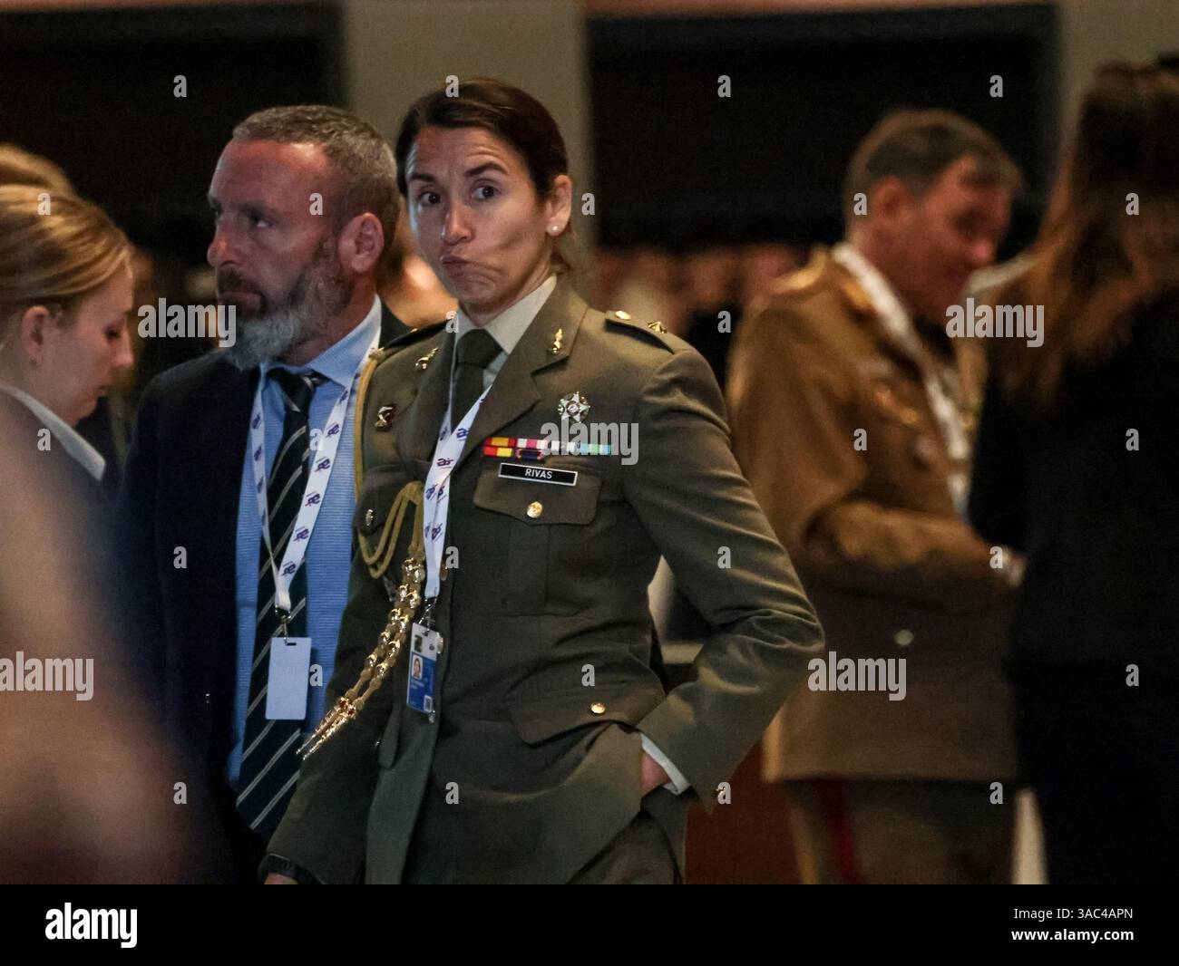 European Union Ministers of Defence stand for a family photo during the ...