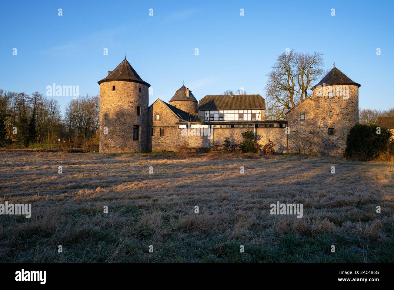 Ratingen, Germany - March 8, 2025: Historic castle House to House ...