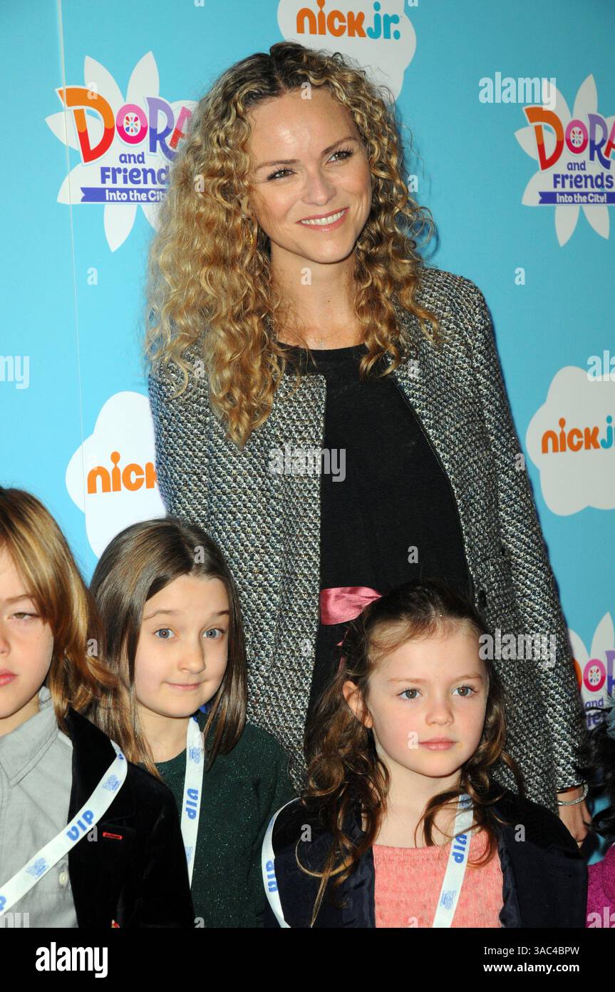 Toby Stephens & Anna-Louise Plowman & family attend Dora and Friends ...