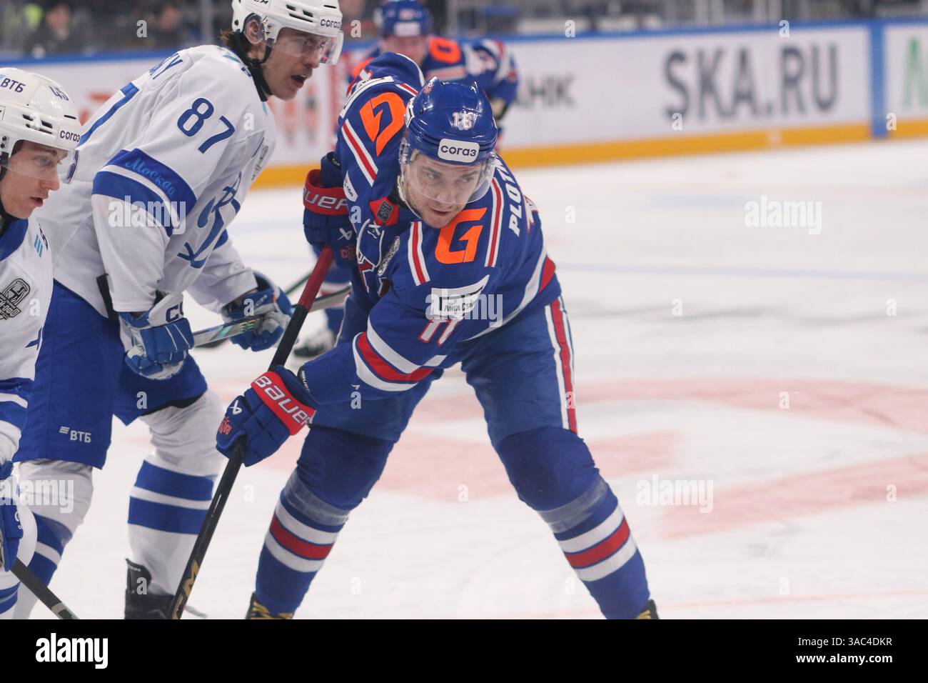 Saint Petersburg, Russia. 02nd Apr, 2025. Sergei Plotnikov (16) of SKA Hockey Club seen in ...