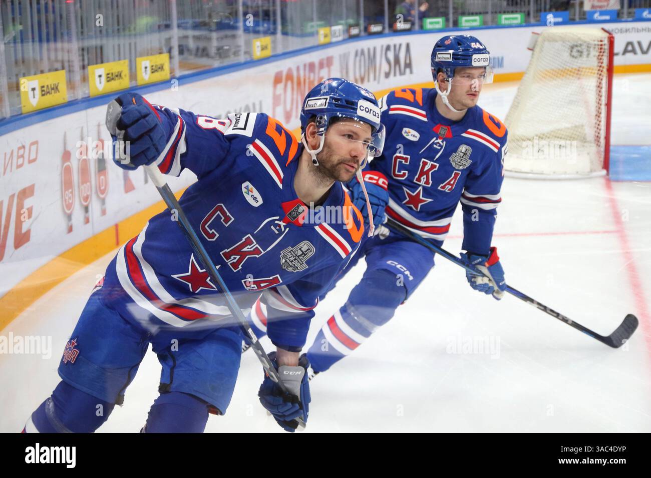 Saint Petersburg, Russia. 02nd Apr, 2025. Sergei Tolchinsky (L) of SKA ...