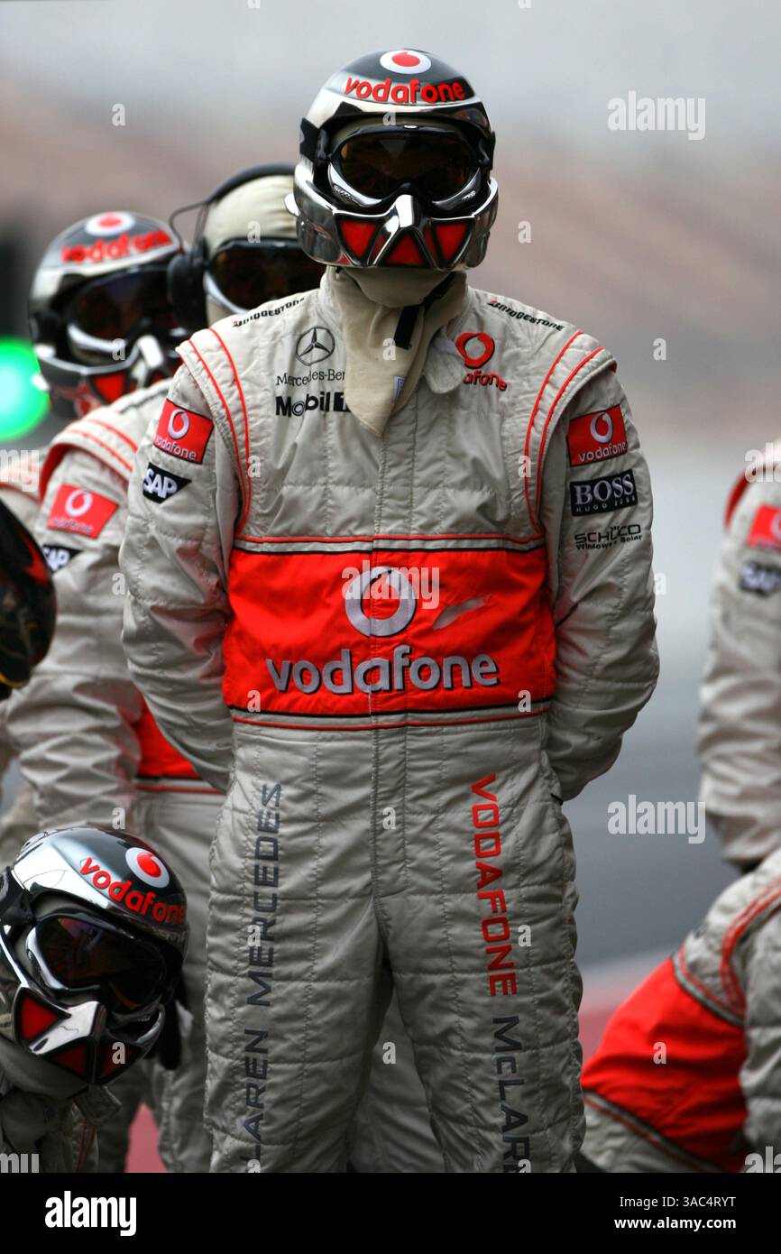 A McLaren pit crew member...Formula One Testing, Day One, Barcelona ...