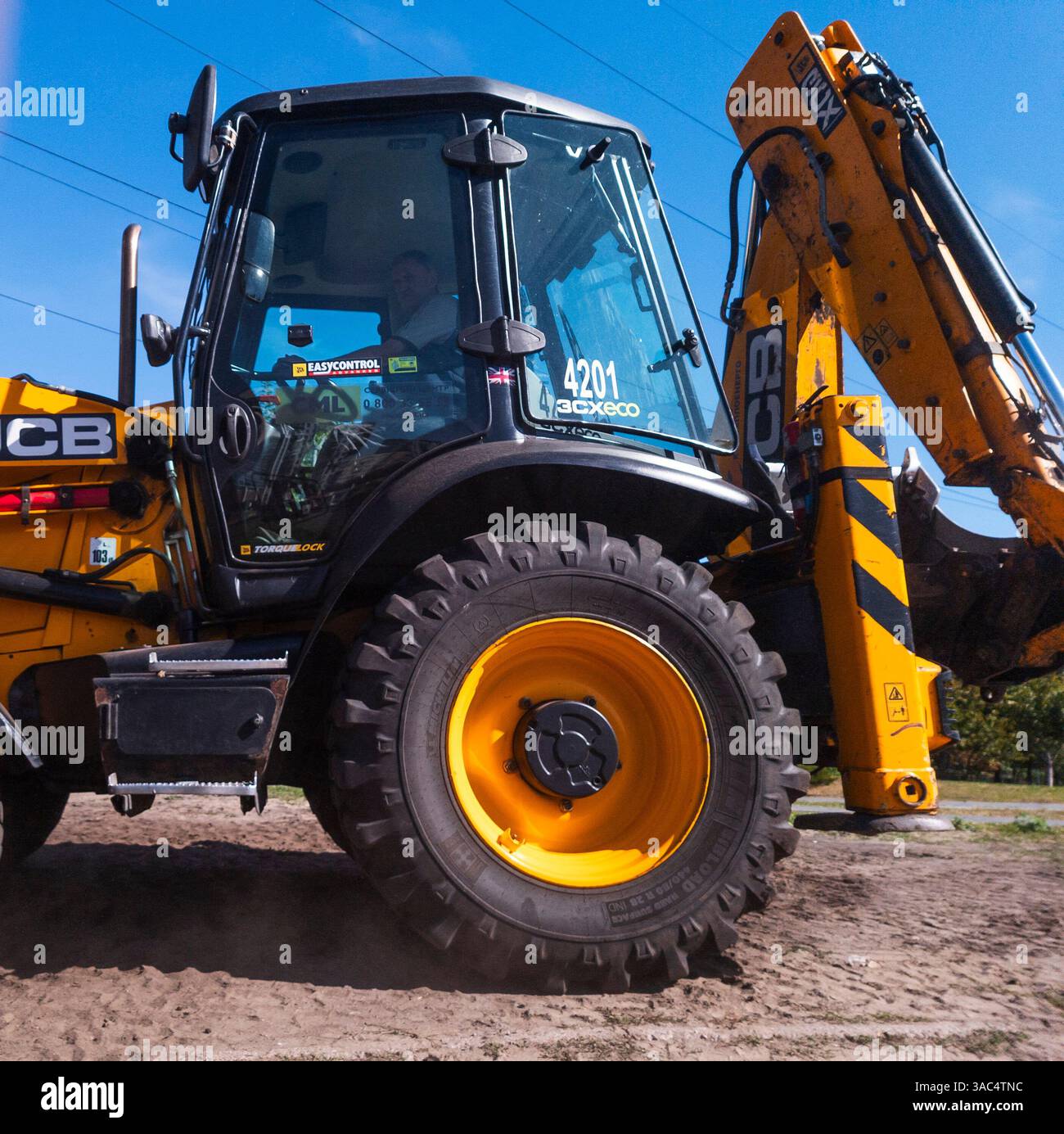 Kyiv, Ukraine - 1st April, 2025: A bright day highlights a construction ...