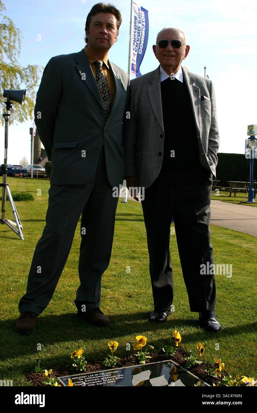 L to R): Kevin Wheatcroft with father and Donington Park owner, Tom ...