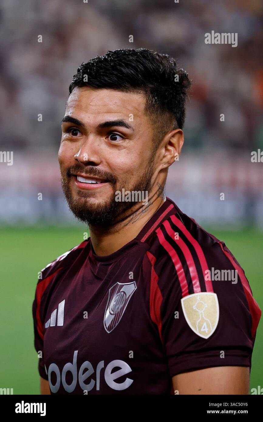 Lima, Peru. 02nd Apr, 2025. Paulo Díaz scored the goal against Universitario de Perú. Credit ...