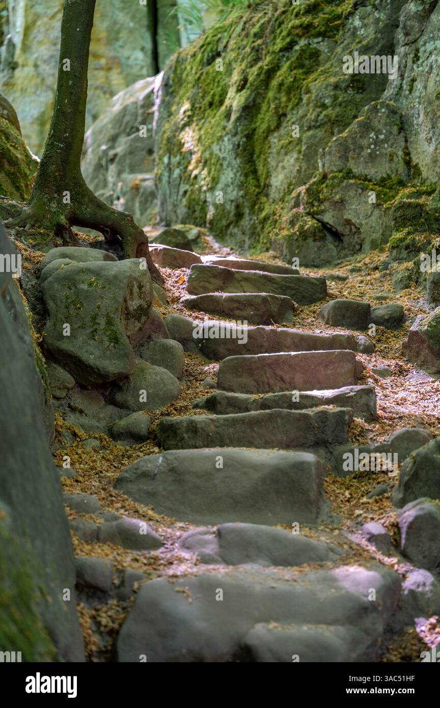The Devil's Gorge at the Dinopark in Ernzen Stock Photo - Alamy