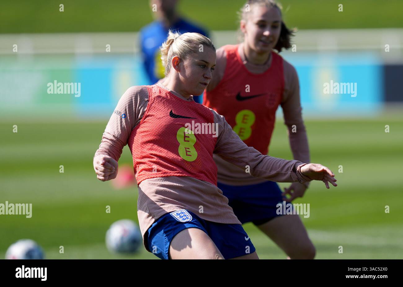 England's Alessia Russo during a training session at St George's Park ...