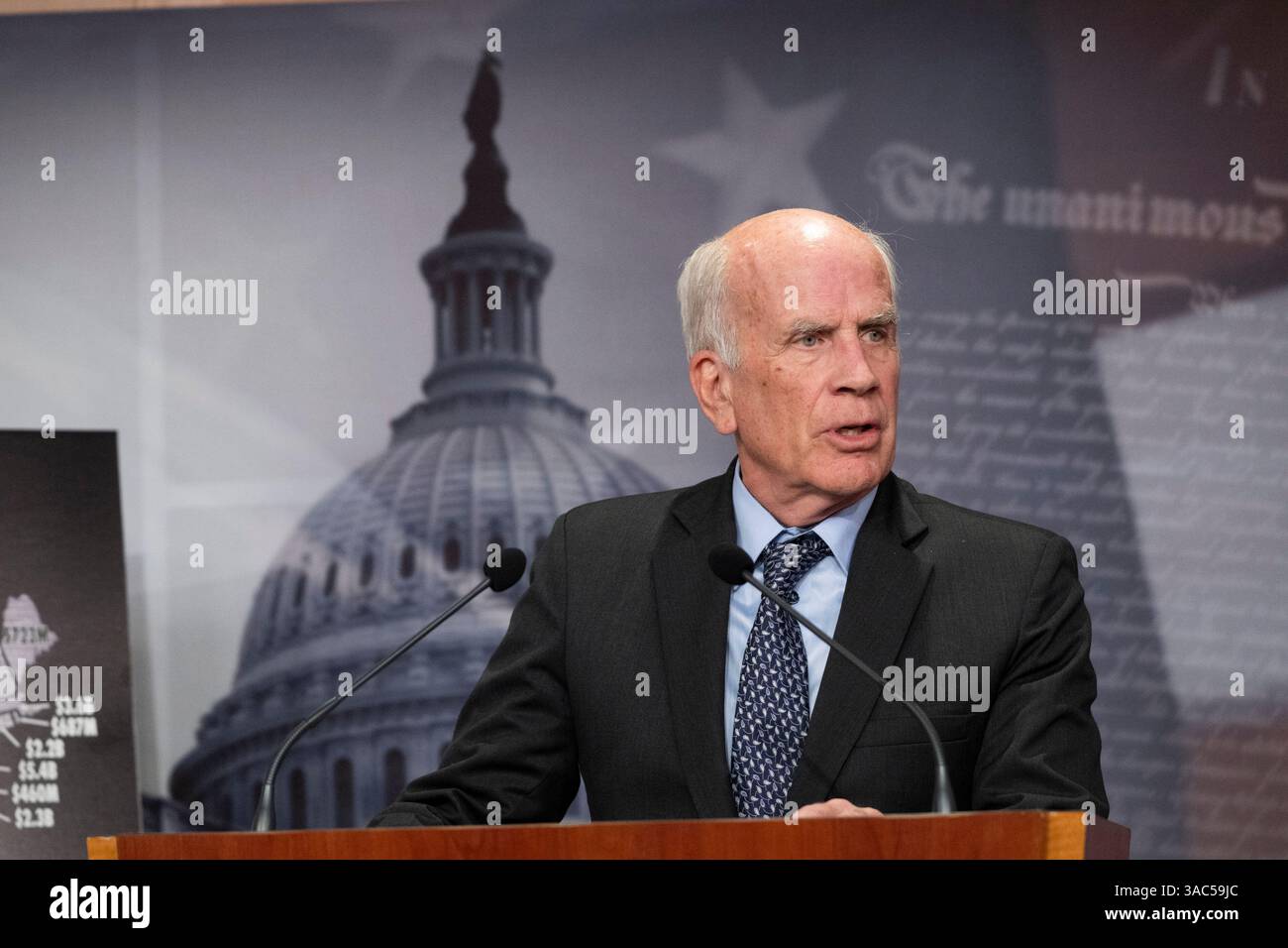 United States Senator Peter Welch (Democrat of Vermont) speaks to ...