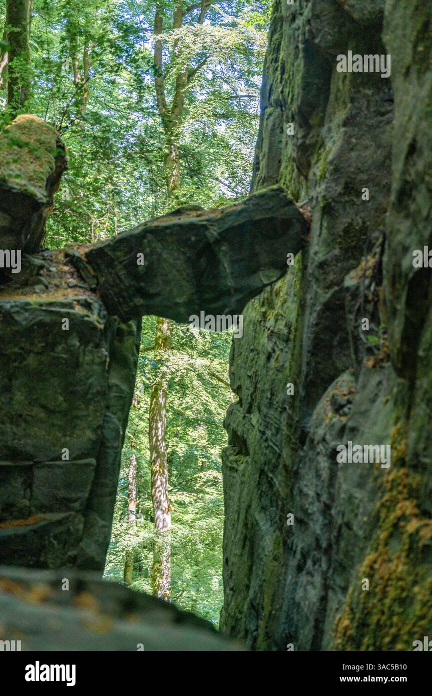 The Devil's Gorge at the Dinopark in Ernzen Stock Photo - Alamy
