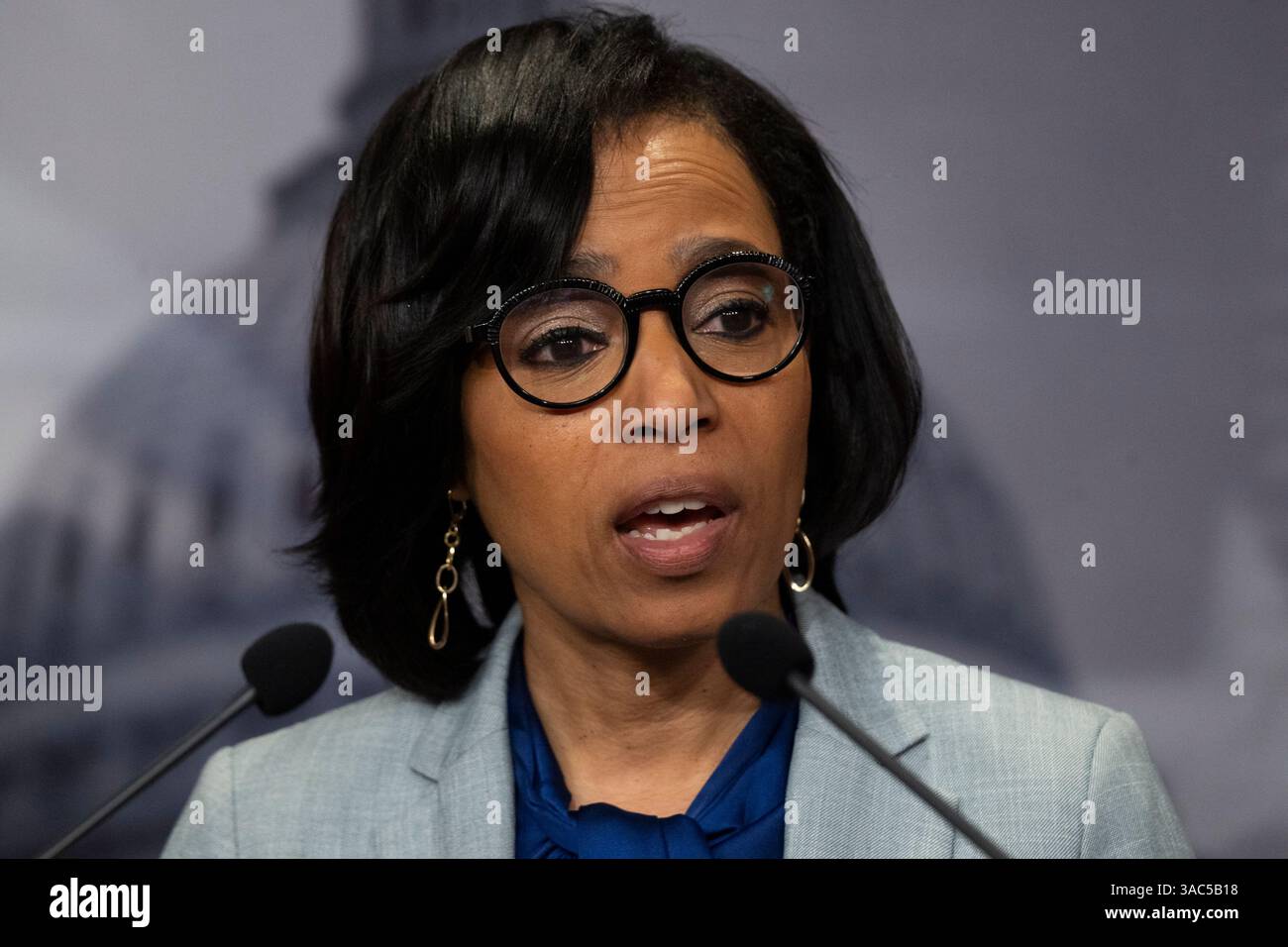 United States Senator Angela Alsobrooks (Democrat of Maryland) speaks ...