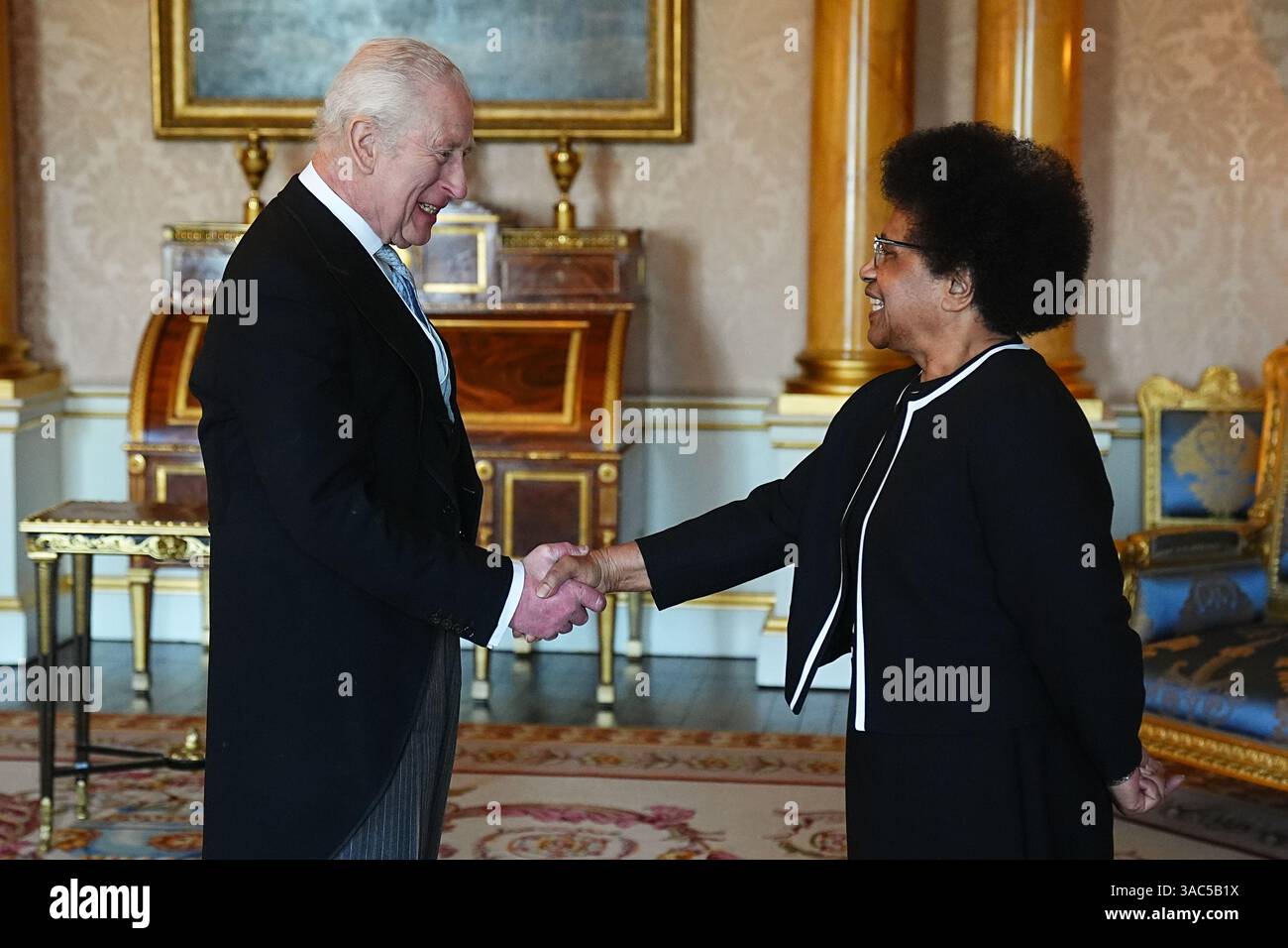 King Charles III receives High Commissioner of Papua New Guinea, Betty ...