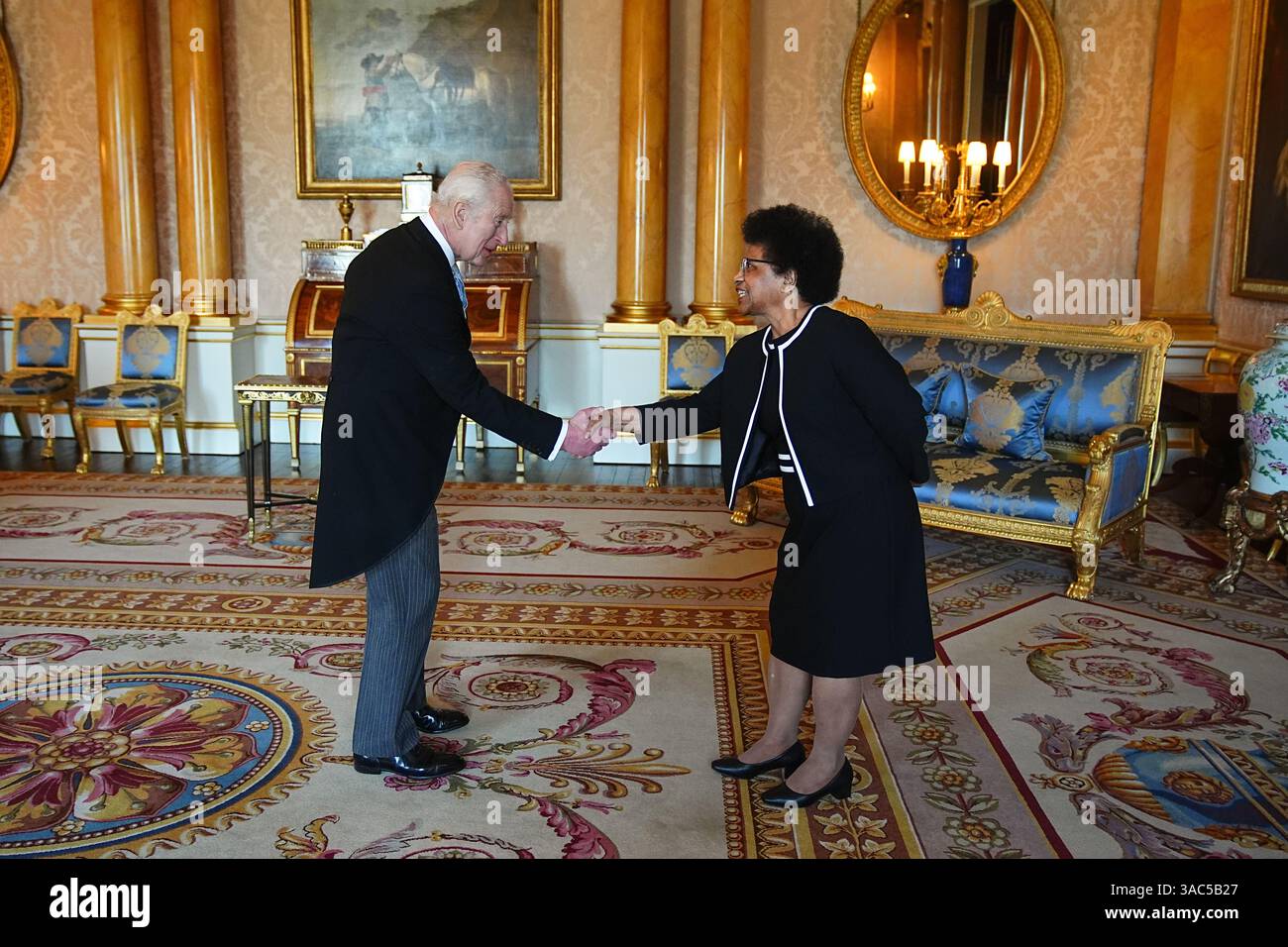 King Charles III receives High Commissioner of Papua New Guinea, Betty ...
