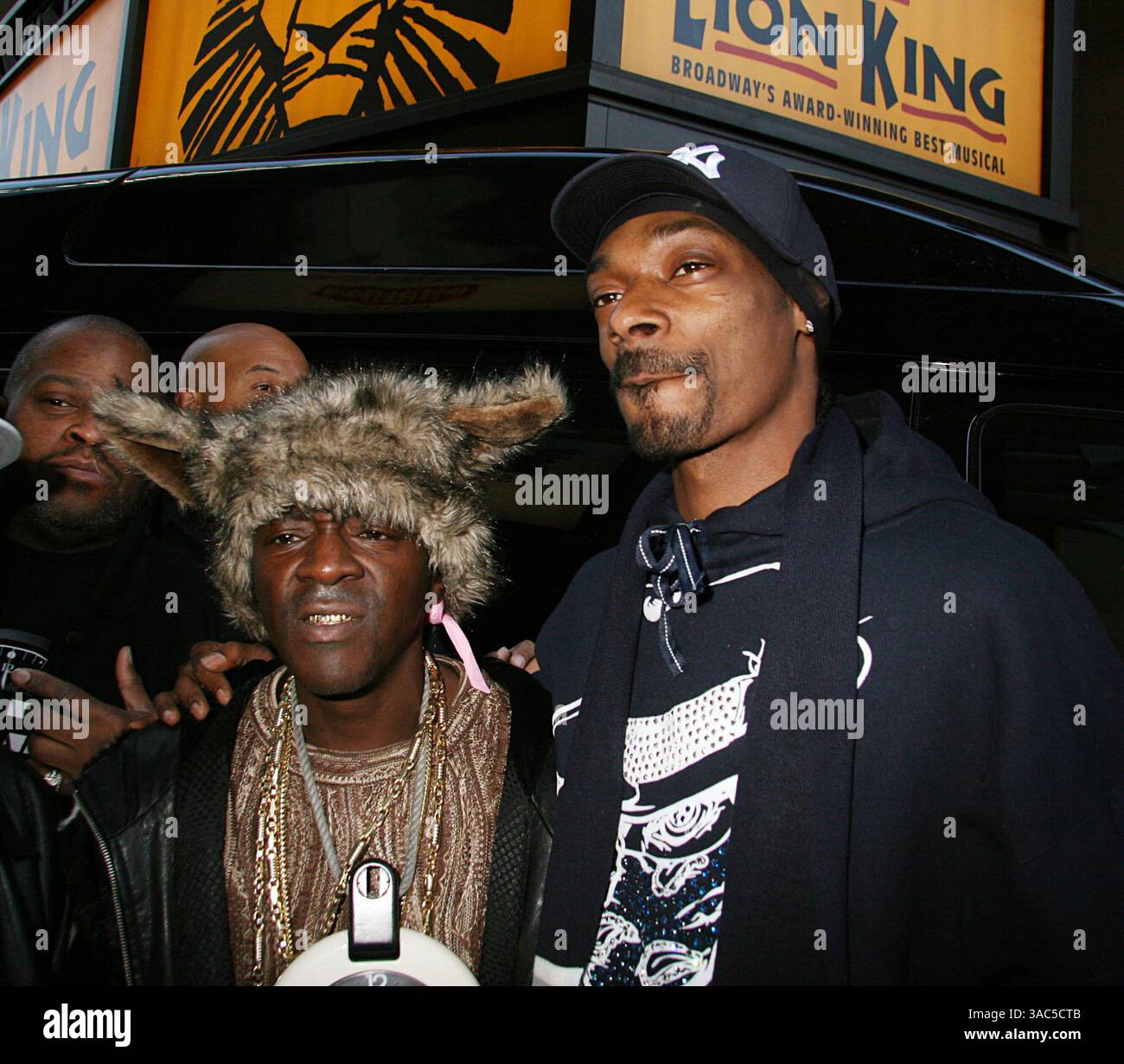 February 25 2008, New York City Rappers Flavor Flav and Snoop Dogg made ...