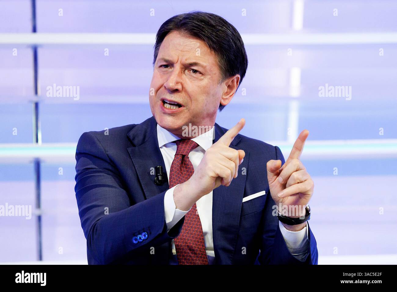 Rome, Italy. 3rd April, 2025. President of Five star movement Giuseppe ...