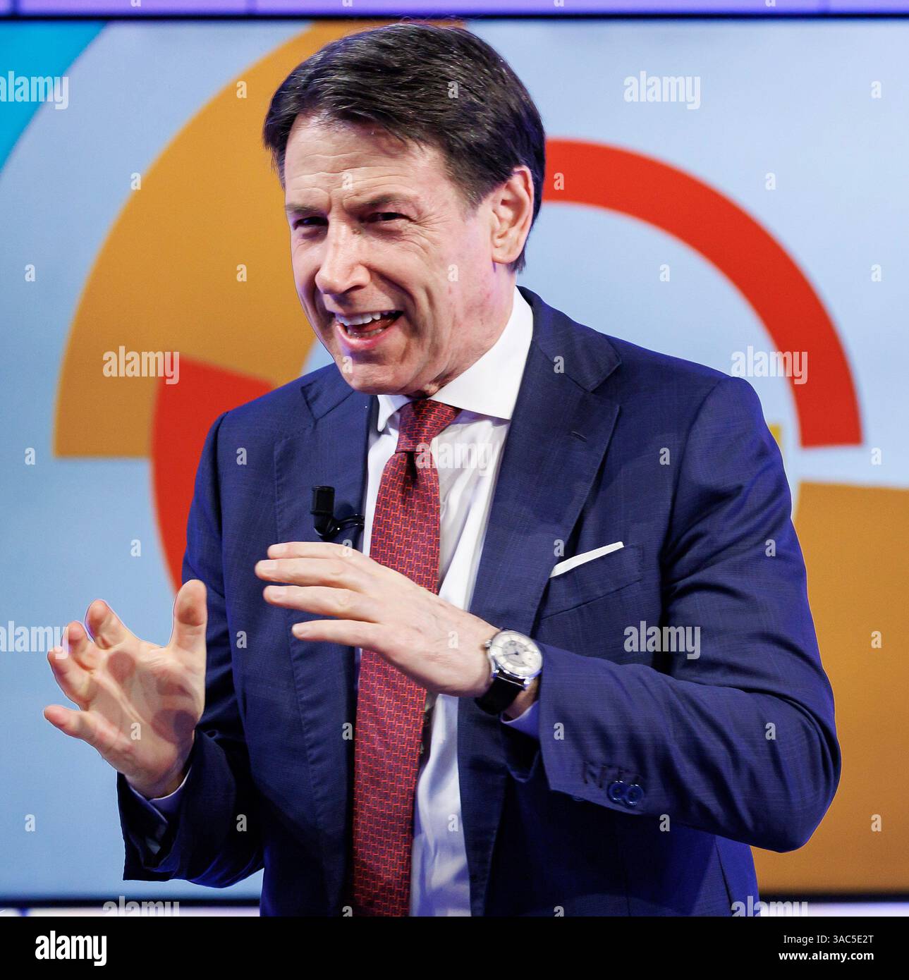 Rome, Italy. 3rd April, 2025. President of Five star movement Giuseppe ...