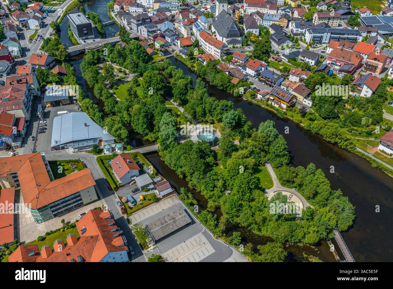 Summer in the Bavarian Forest around the spa gardens at and in the town ...