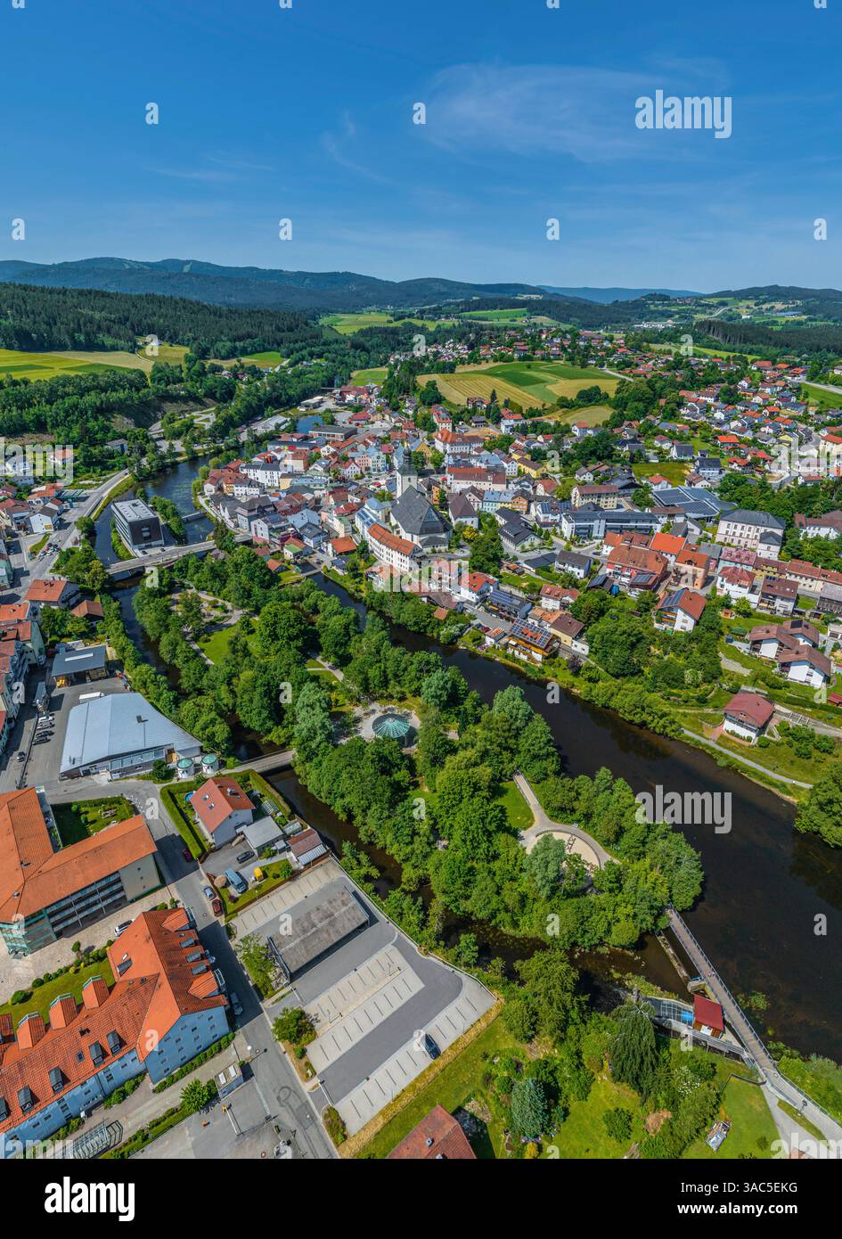 Summer in the Bavarian Forest around the spa gardens at and in the town ...