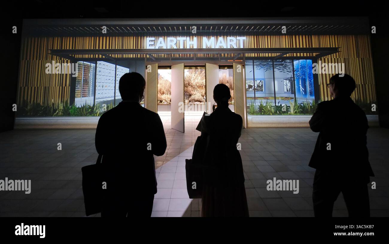 A photo shows the completed signature pavilion "EARTH MART" by Kundo ...