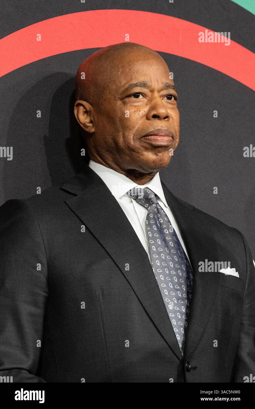 New York, United States. 02nd Apr, 2025. Mayor Eric Adams attends the ...