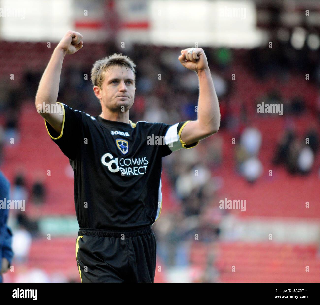 Cardiff captain Stephen McPhail celebrates at the final whistle.(Credit ...