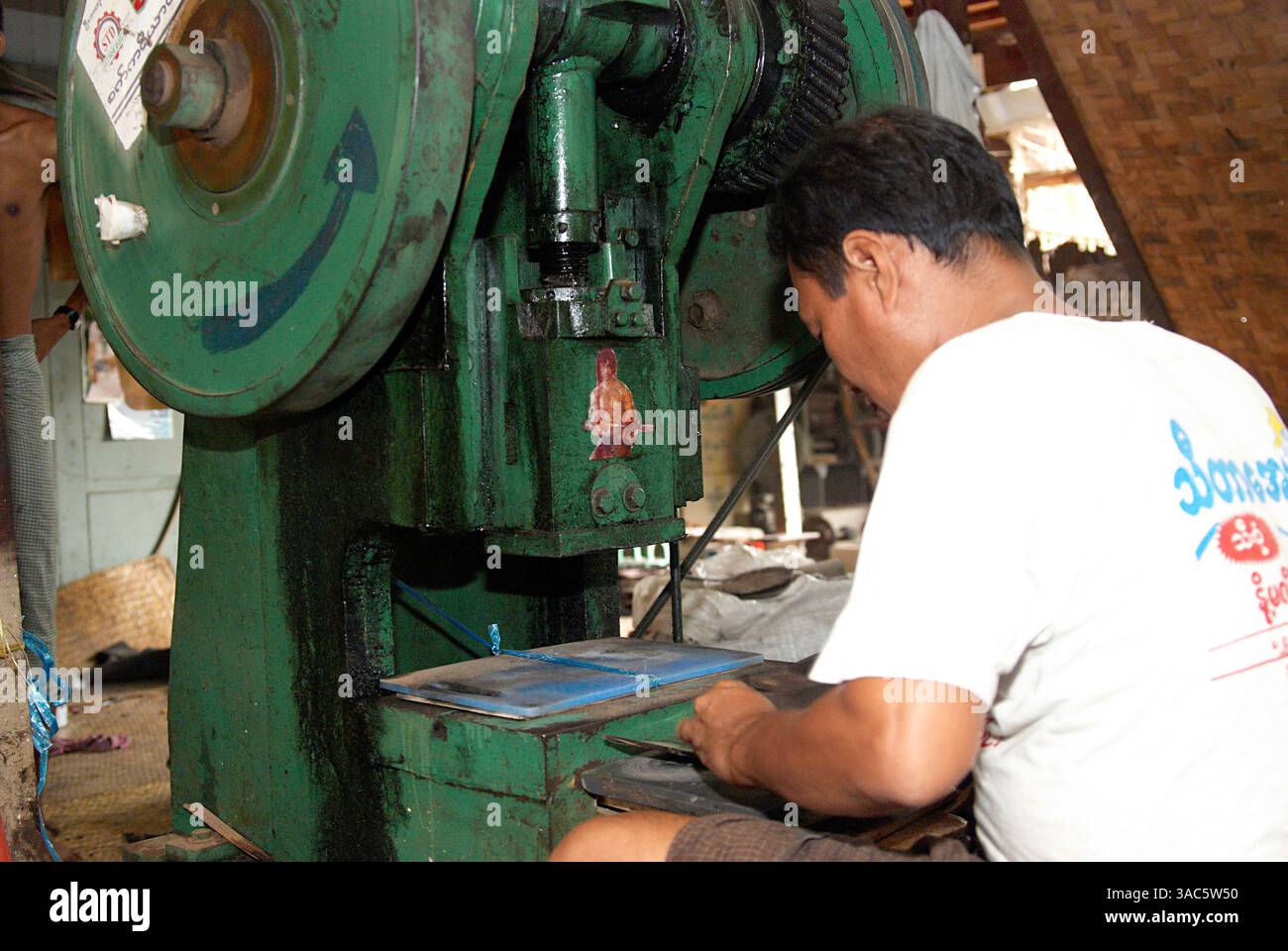 May 09, 2007 - Pakokku, Burma - The factory where Rambo brand sandals ...