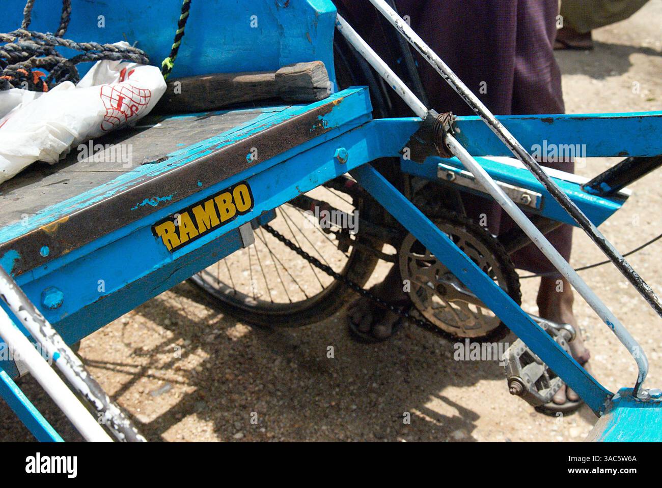 May 09, 2007 - Pakokku, Burma - The Rambo factory tri-shaw used for ...