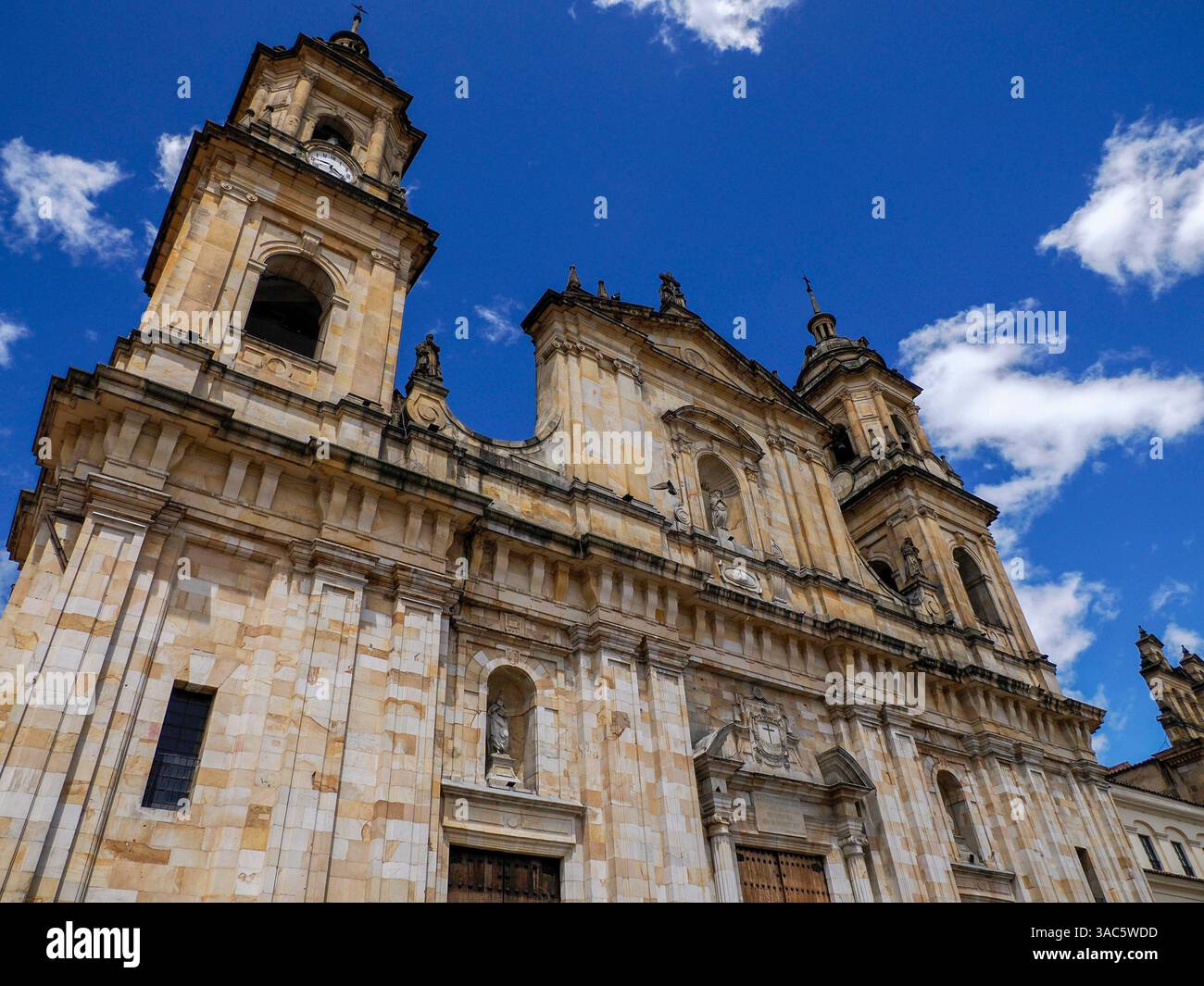 dome cathedral church in main city square of the Candelaria historic ...