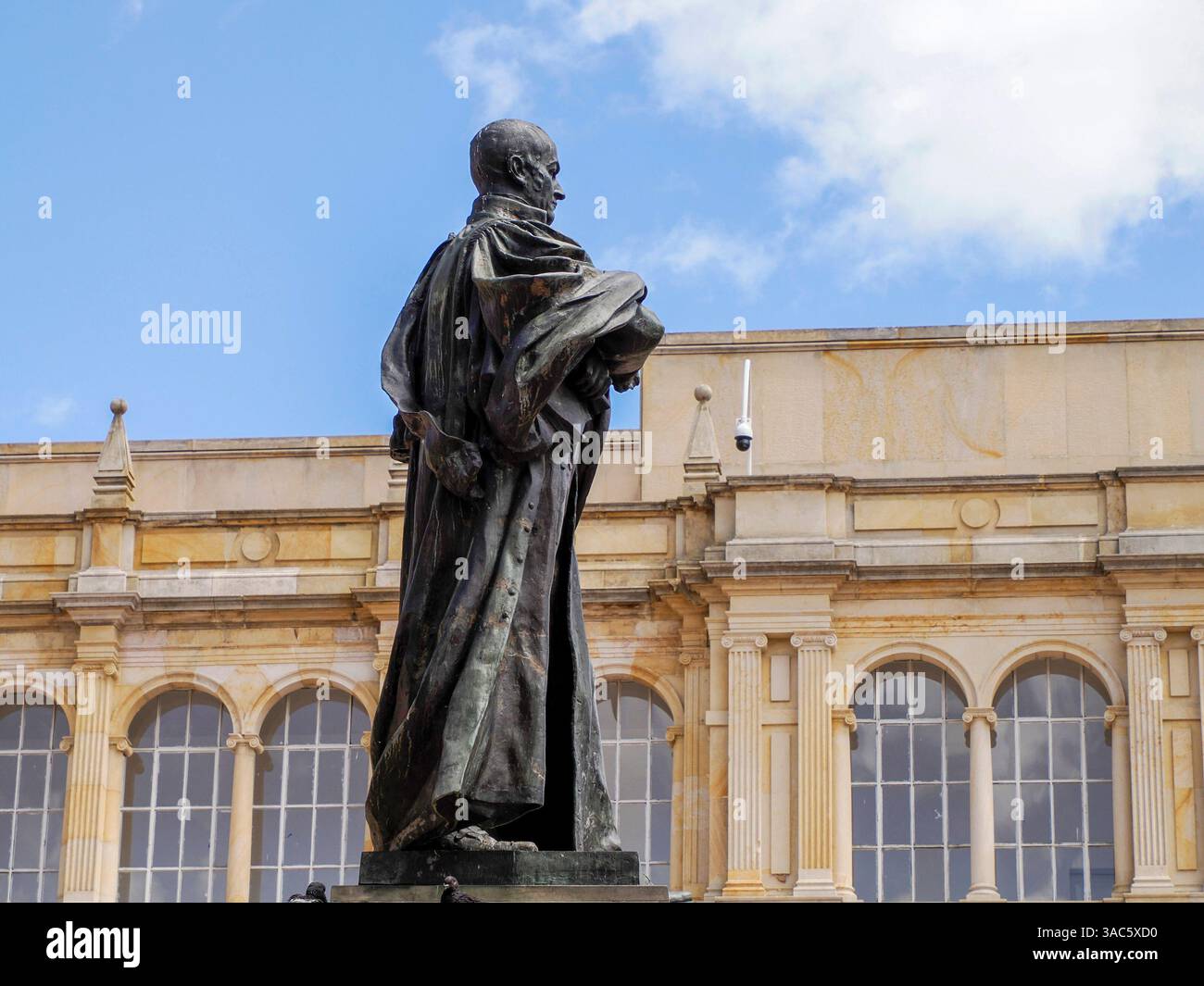Camilo Torres sculpture statue in the Candelaria historic downtown ...