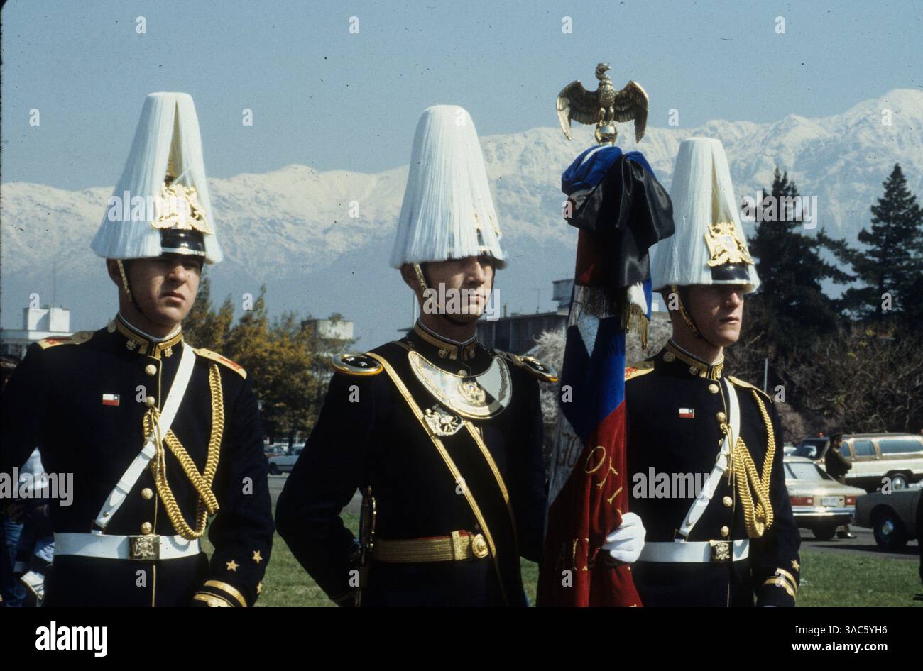 Aug 09, 1983 - Santiago, Chile - Military police. Pro Pinochet Protest ...