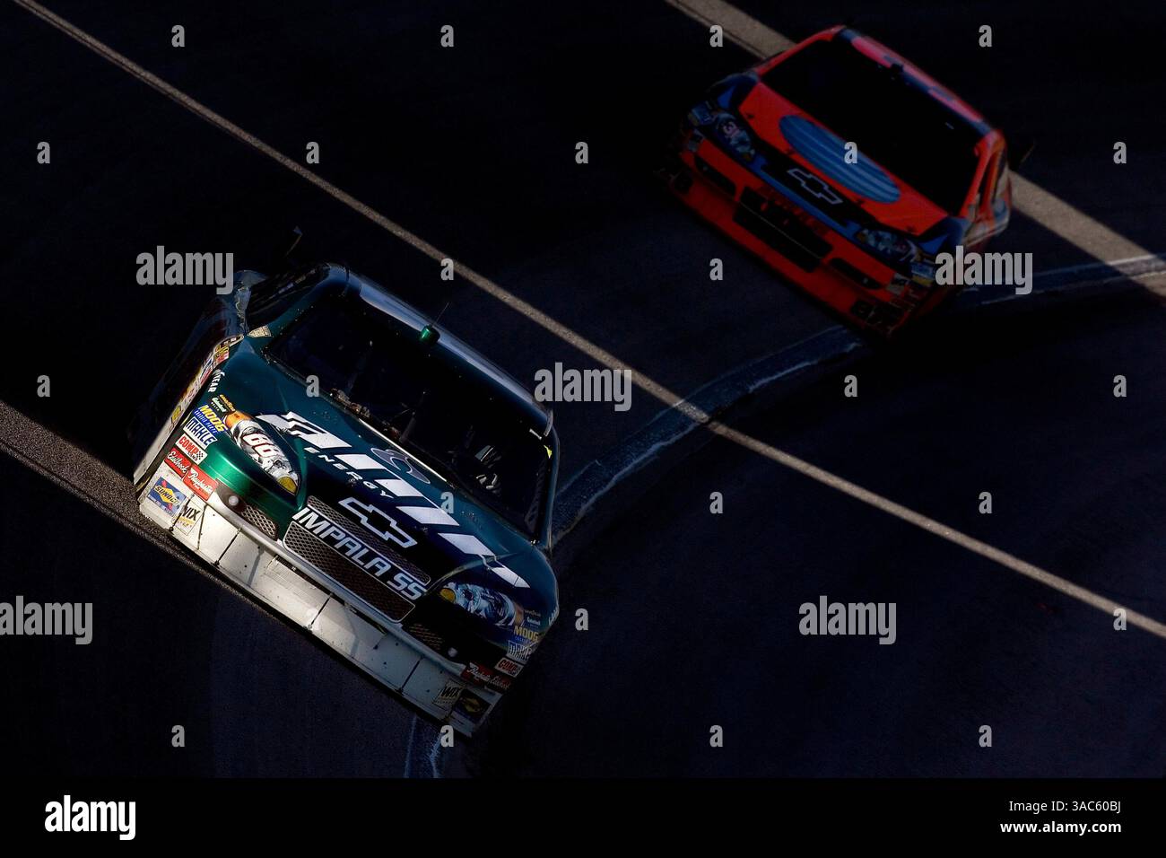 March 7, 2008 Hampton, Georgia - Dale Earnhardt Jr. leads Jeff Burton ...