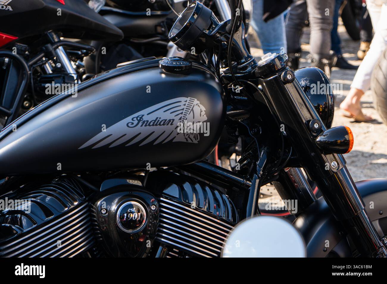A beautiful motorcycle at the parade Stock Photo - Alamy