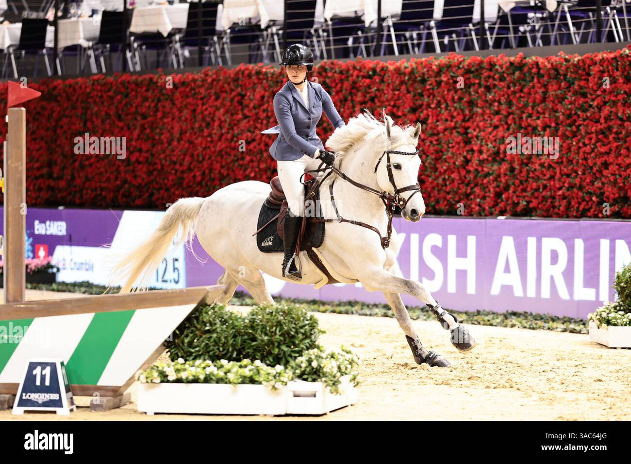 Eva SAKER of Switzerland with L.B. Crumble during the Prize of Swiss ...
