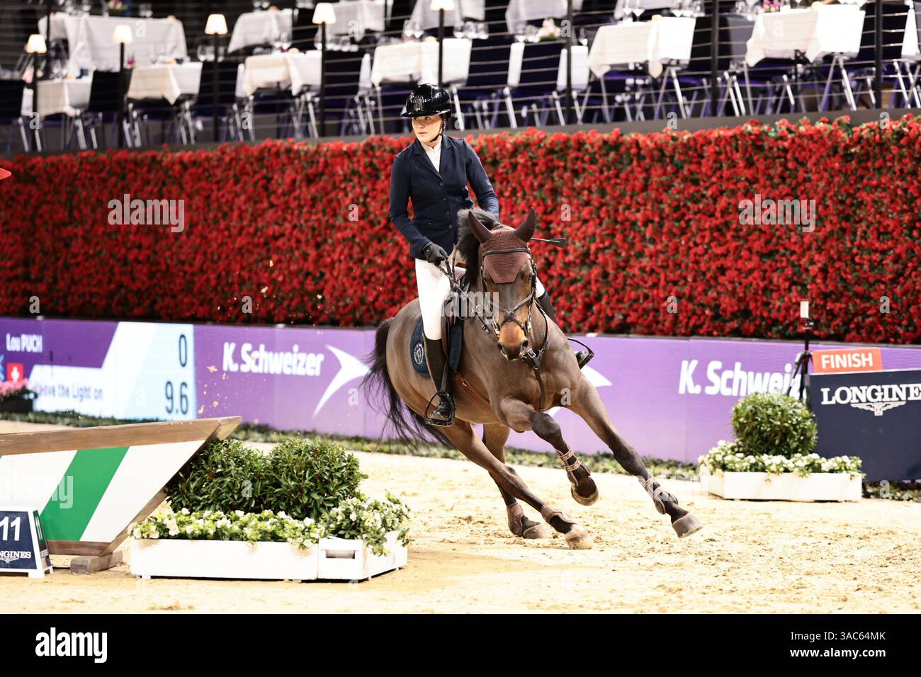 Lou PUCH of Switzerland with Leave the Light on during the Prize of Swiss Equestrian Talents at ...