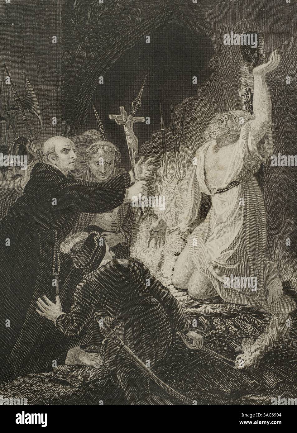 Heretic being burned england hi-res stock photography and images - Alamy