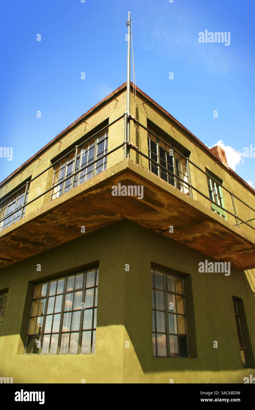 aerial view of RAF Melbourne watch office. forma ww2 military airfield ...