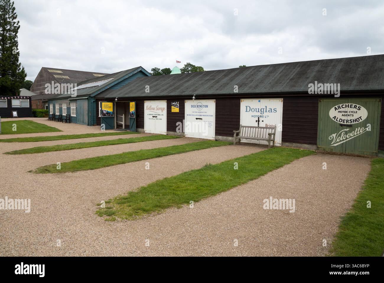 Sheds and outbuildings, original wooden timber workshop & garage buildings, now housing ...