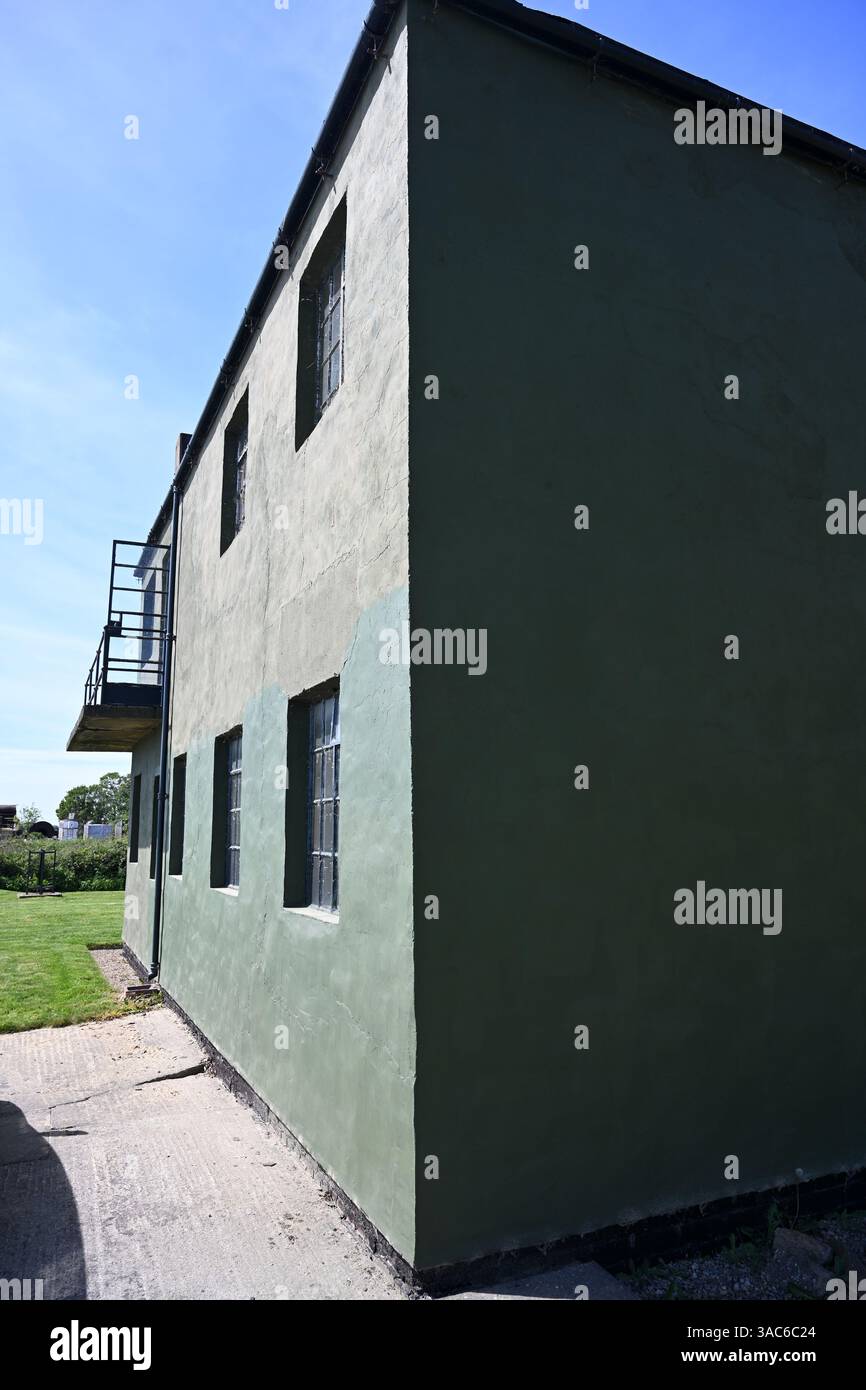 aerial view of RAF Melbourne watch office. forma ww2 military airfield ...