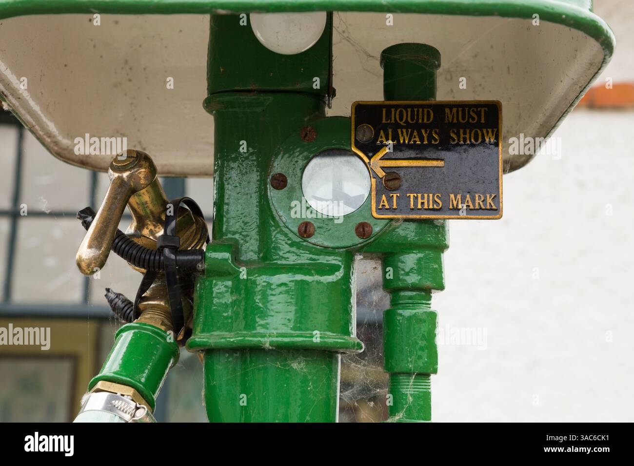 Old vintage BP (then British Petroleum) petrol pump which once ...