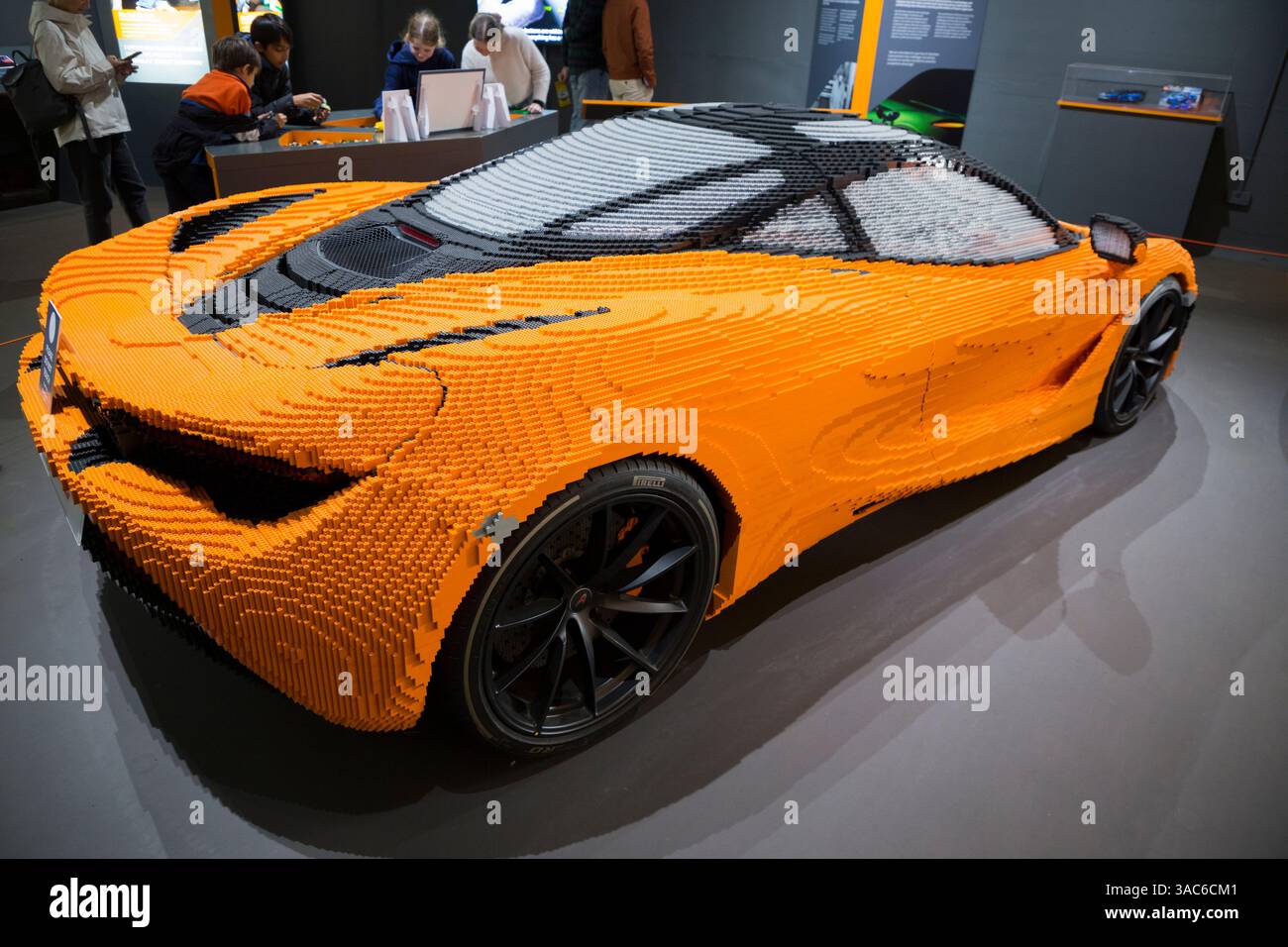 Full-scale LEGO McLaren 720s model car racing car on display in ...