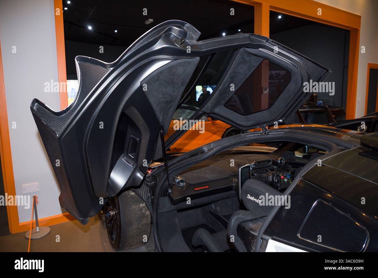 Butterfly doors open on McLaren Senna GTR Prototype road / racing car ...