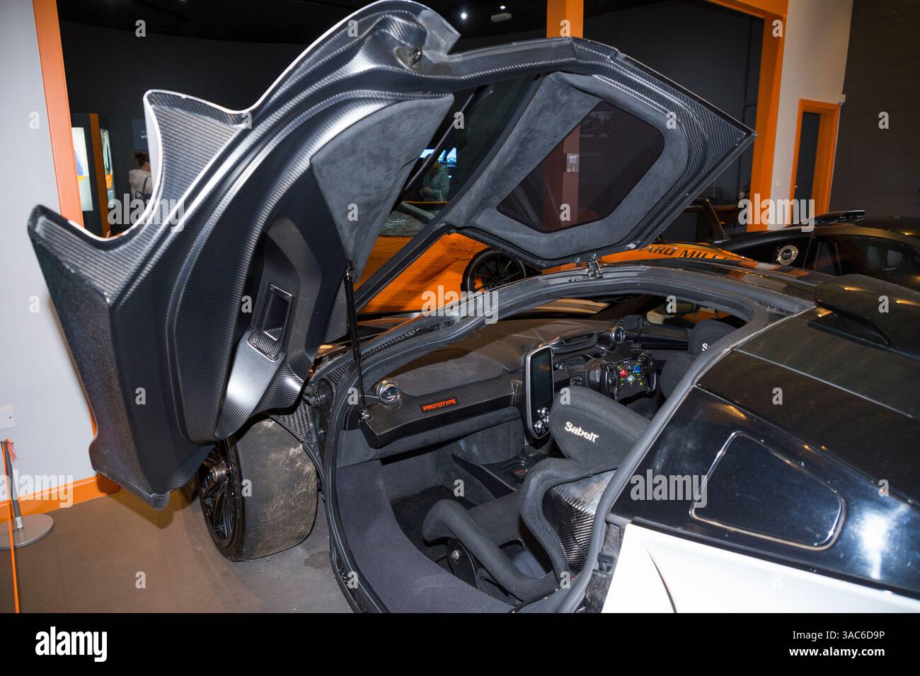 Butterfly doors open on McLaren Senna GTR Prototype road / racing car ...